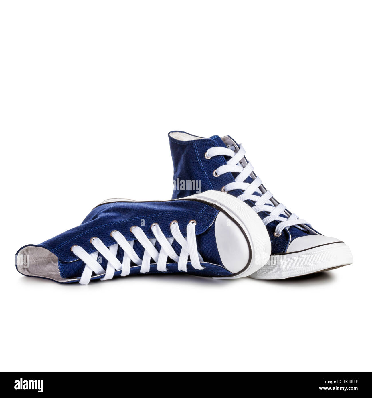 Blue sport shoes isolated on white background. Object with clipping ...