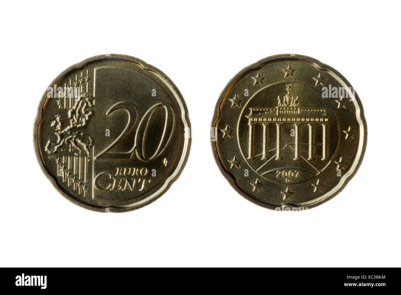 Euro coin back front Cut Out Stock Images & Pictures - Alamy