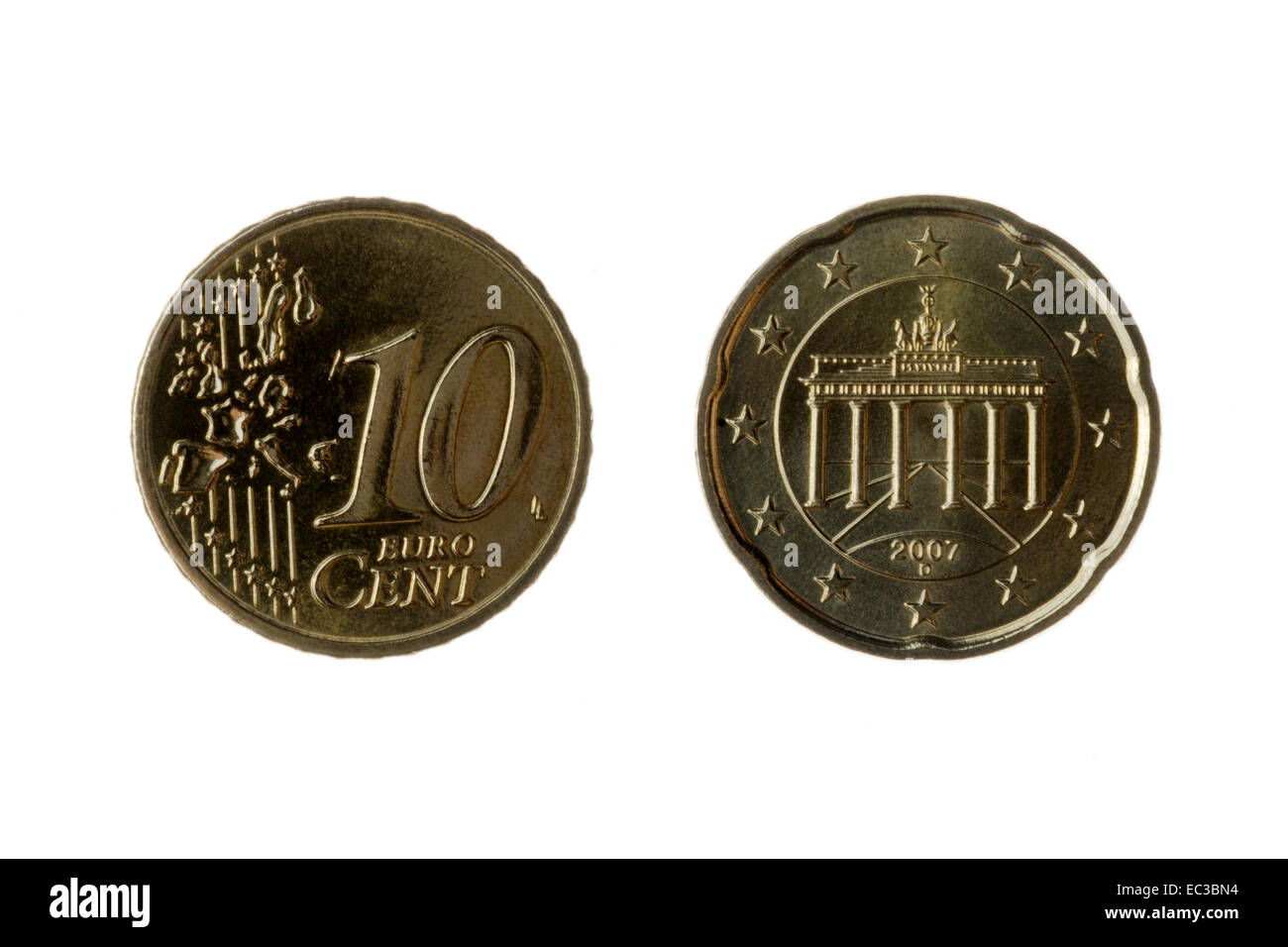 Euro coin back front Cut Out Stock Images & Pictures - Alamy