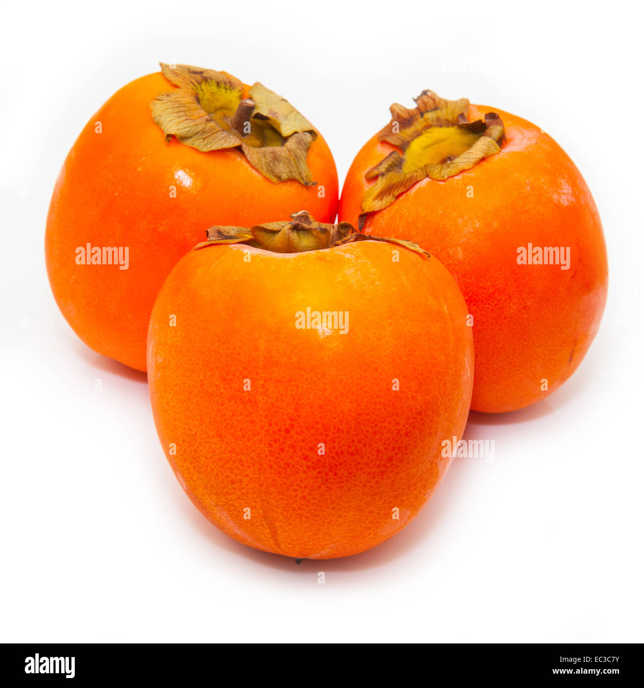 Persimon or Sharon fruit isolated on a white studio background Stock ...