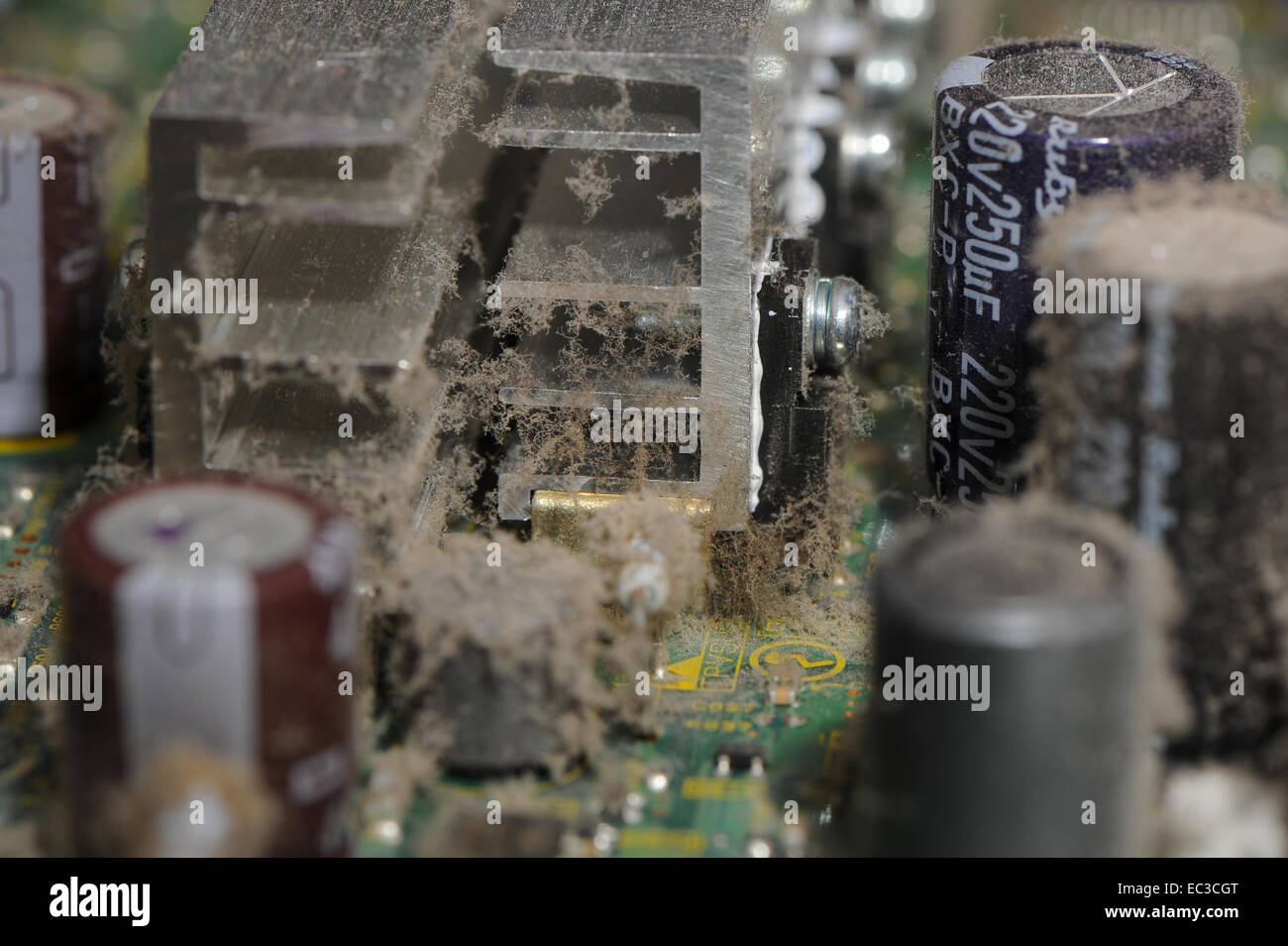 Dust accumulation inside electronic equipment Stock Photo - Alamy