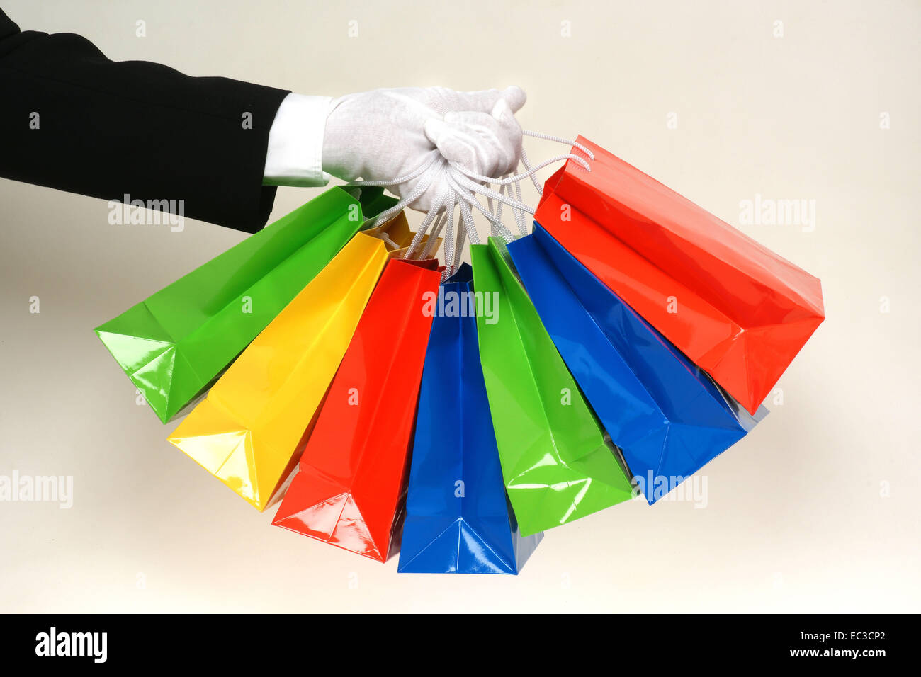 Butler with bags Stock Photo - Alamy