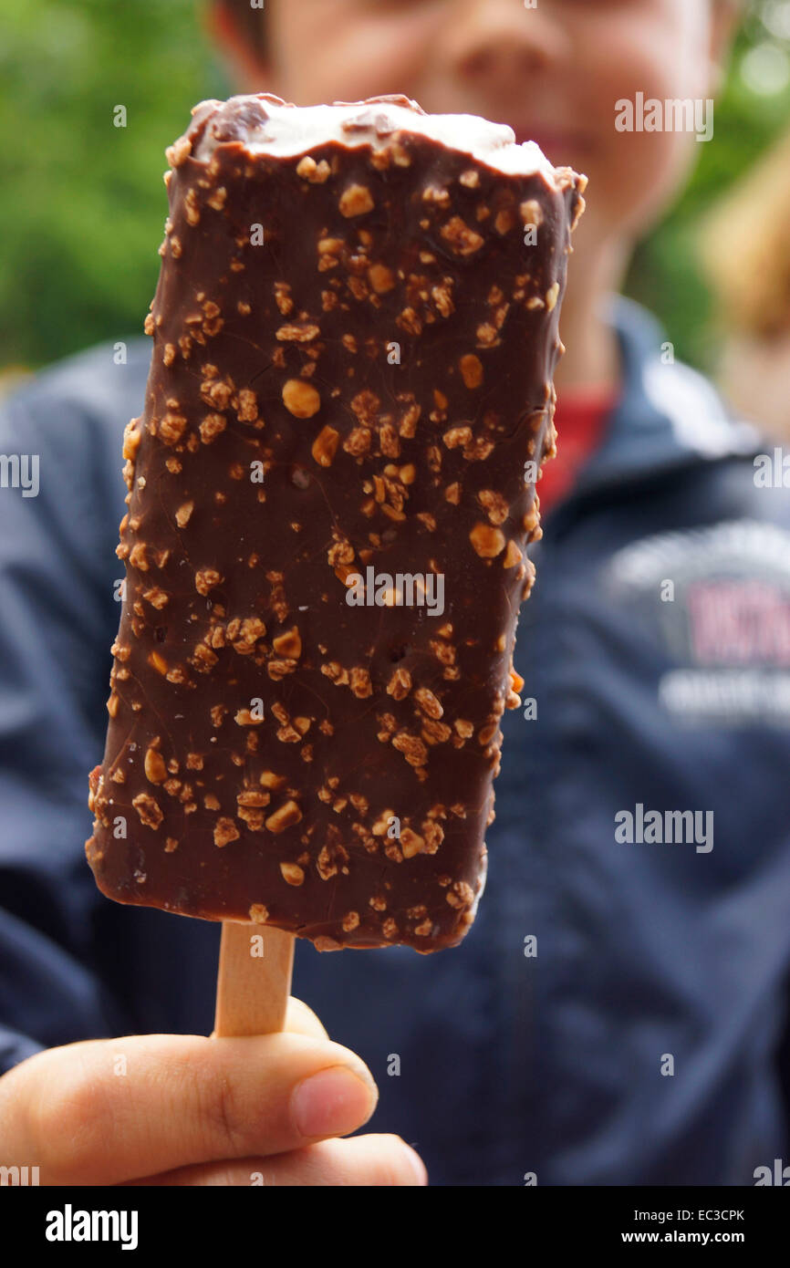Child eat a Ice Stock Photo - Alamy