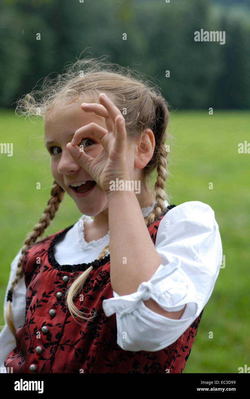 Traditional Little German Girl