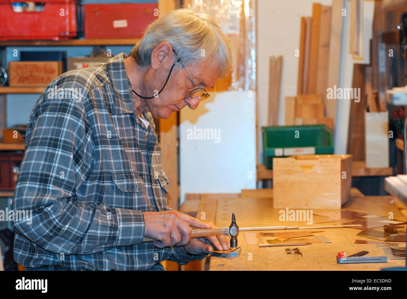 Retiree Working at Home Stock Photo - Alamy