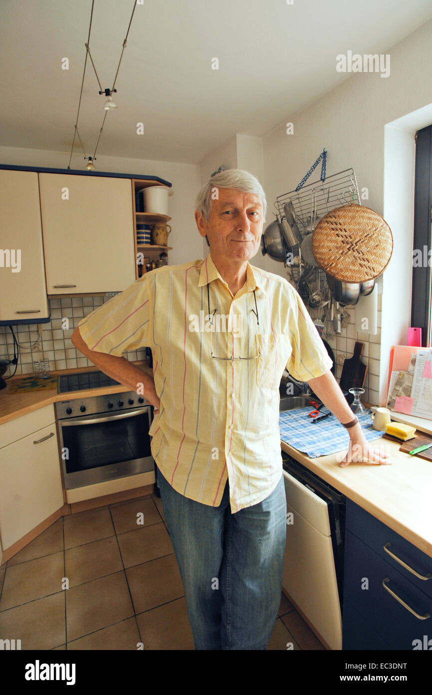 Retiree in the Kitchen Stock Photo - Alamy
