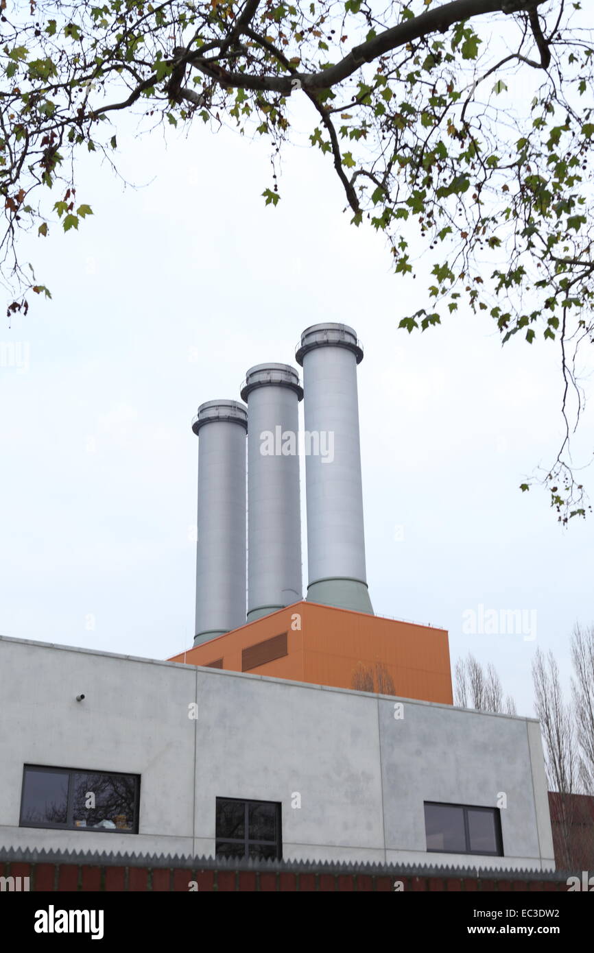 Chimney of an Industrial Building, Plant Wattenvall Berlin Stock Photo ...