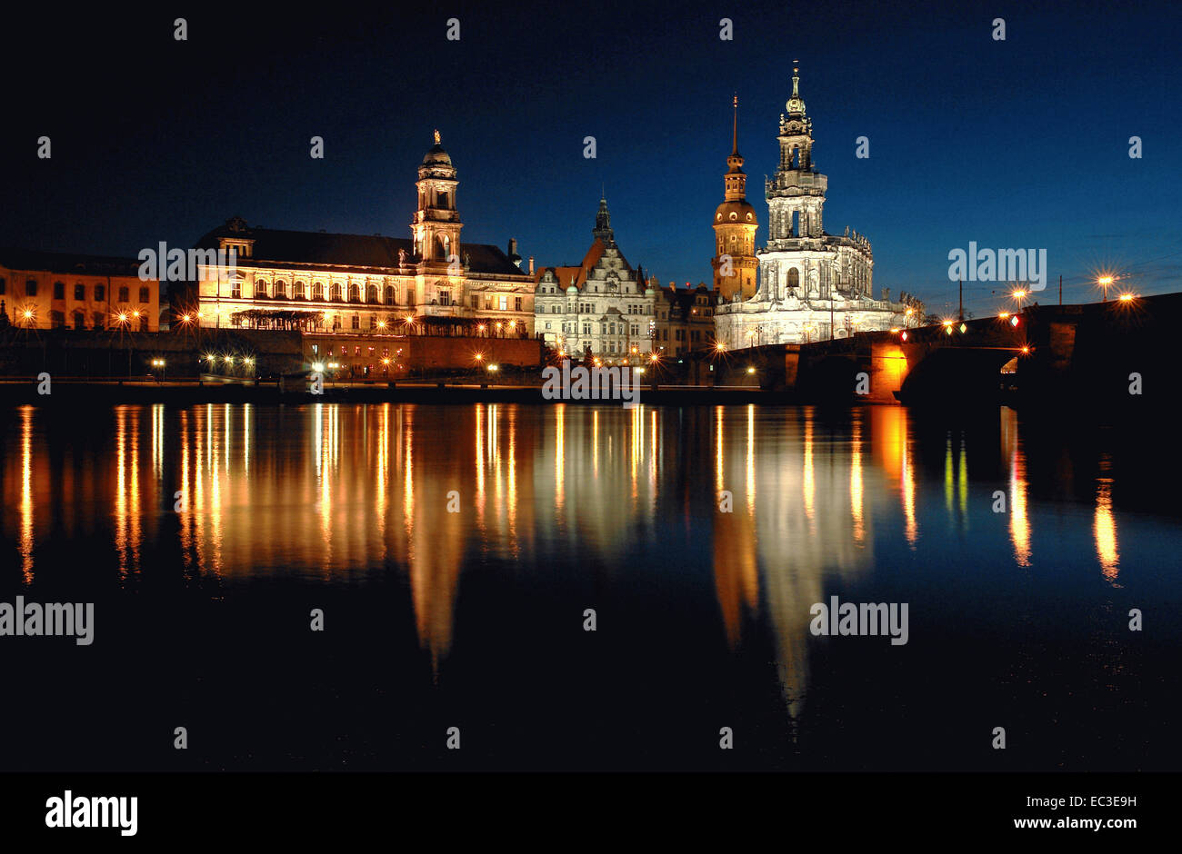 Dresden at Night, Germany Stock Photo - Alamy