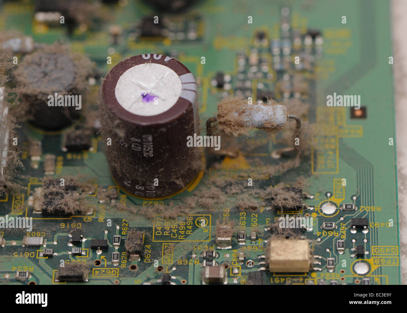 Dust accumulation inside electronic equipment Stock Photo - Alamy