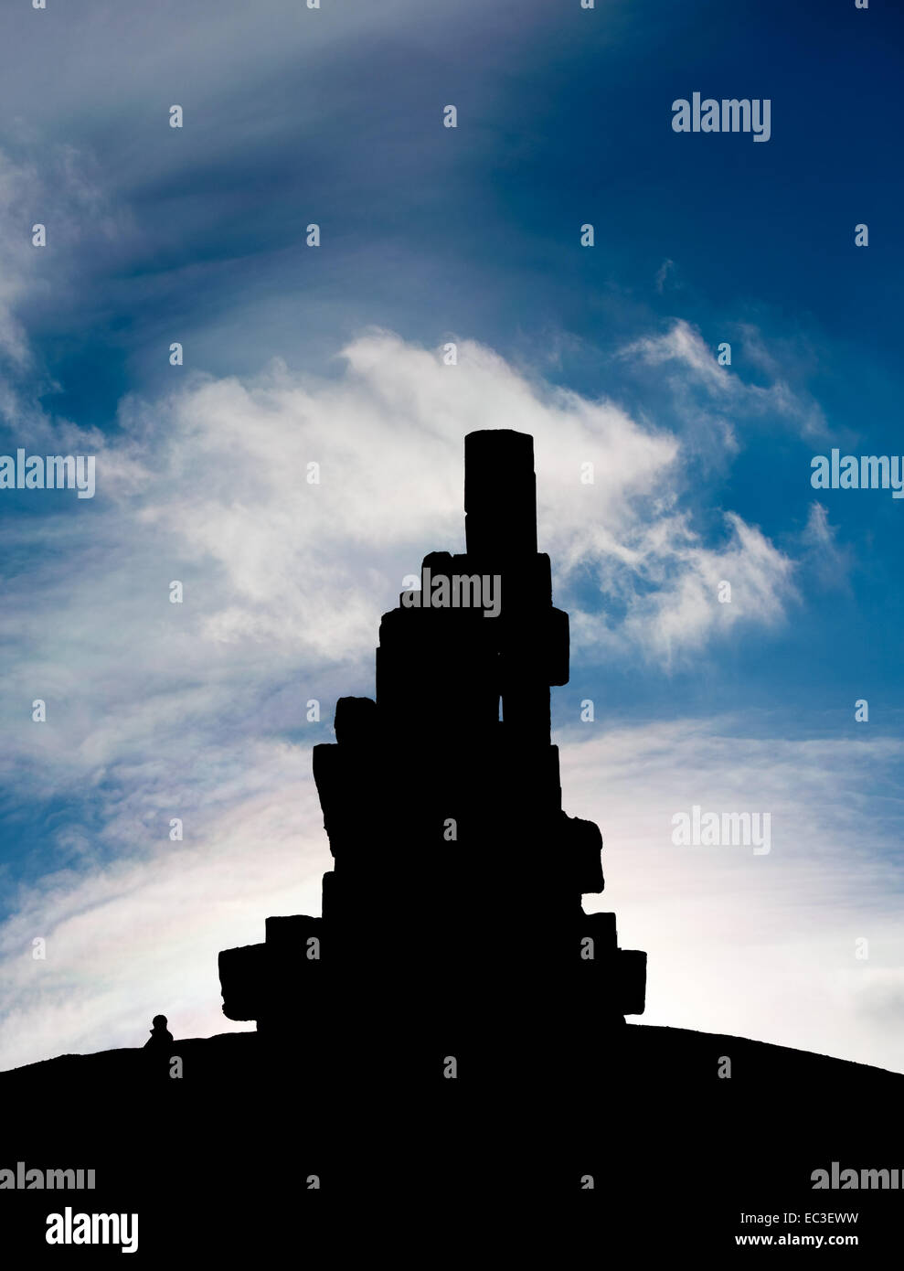 Sculpture on the Halde Rheinelbe coal mining dump in Gelsenkirchen ...