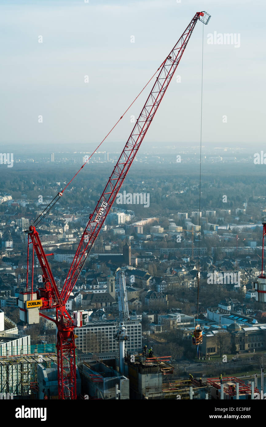 Construction site of the Taunusturm Taunus Tower in Frankfurt/Main ...