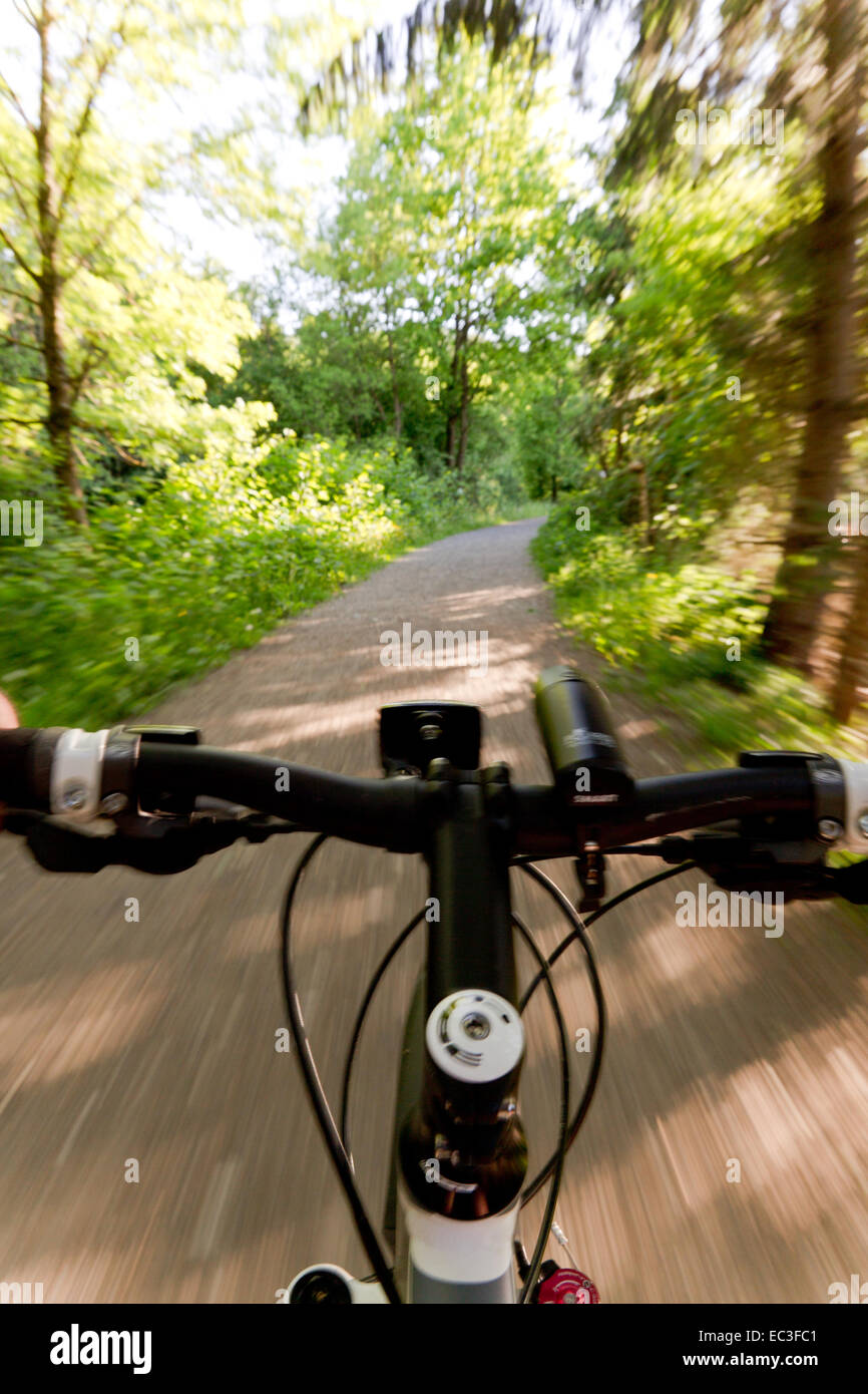 Cycling from the rider s perspective Stock Photo - Alamy