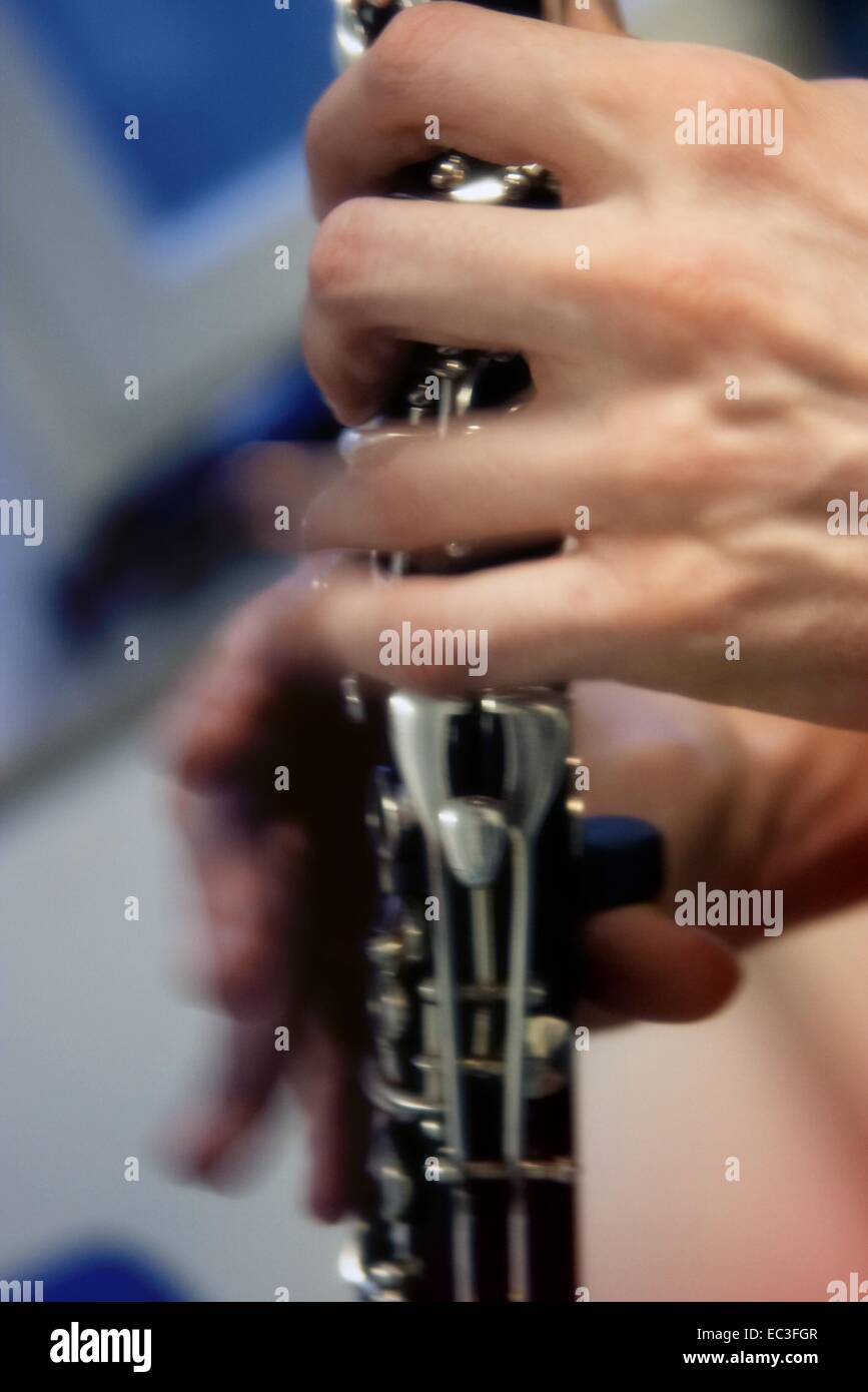 Playing the Clarinet Stock Photo - Alamy