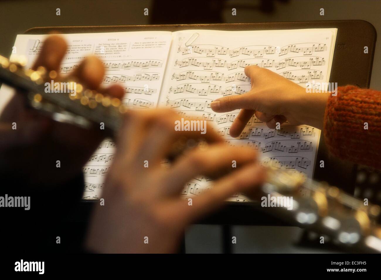 Playing the Flute Stock Photo - Alamy