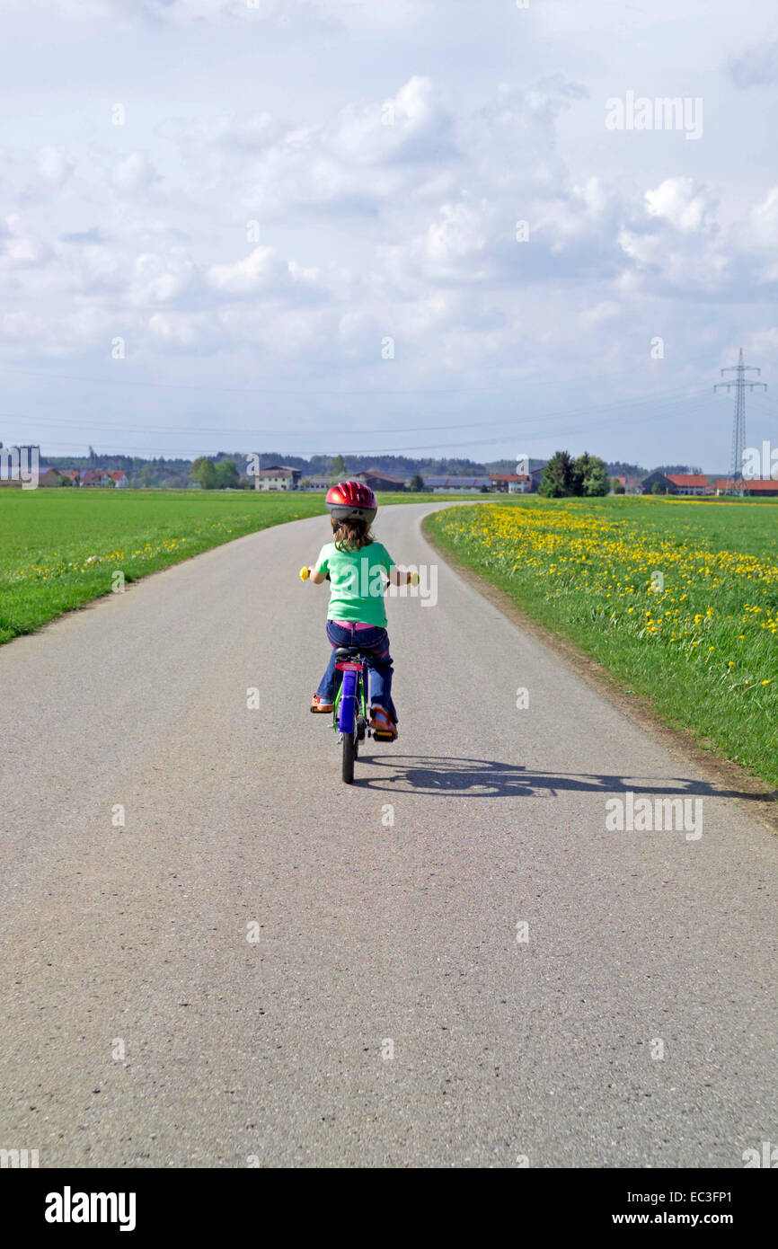 Child ride Bike Stock Photo - Alamy