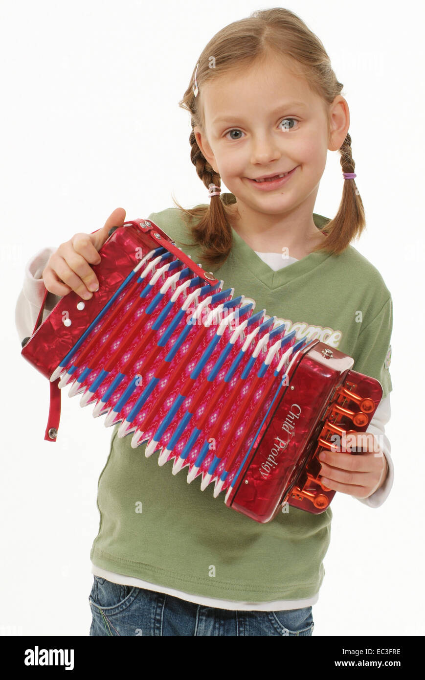 Young Girl playing Accordion Stock Photo - Alamy