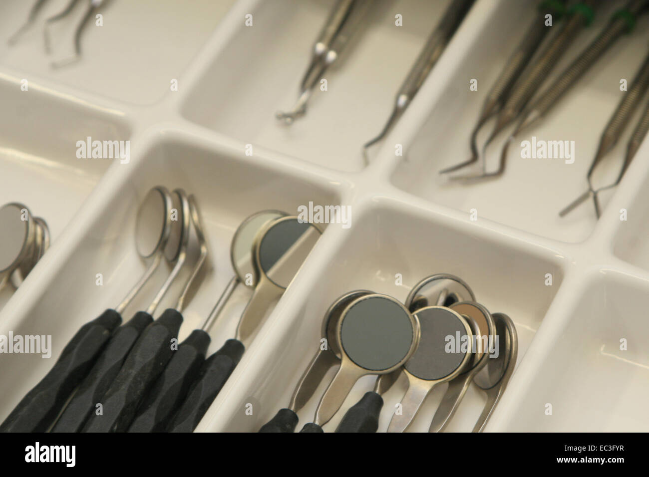 Teeth Scratcher and Mouth Mirror, Dental Instruments Stock Photo - Alamy