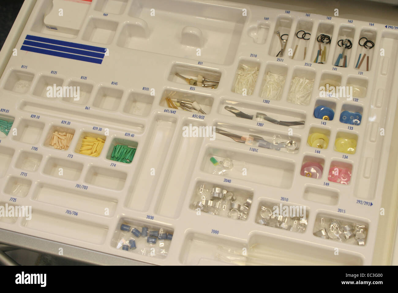 Dental Instruments in Drawer Stock Photo - Alamy