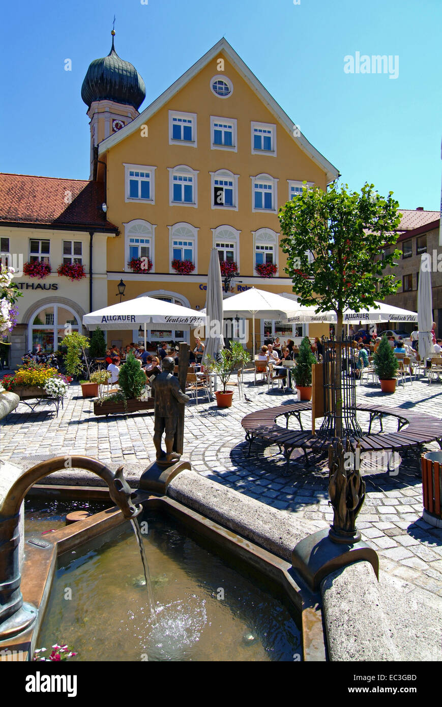 Town Square of Immenstadt, Allgau, Germany Stock Photo - Alamy