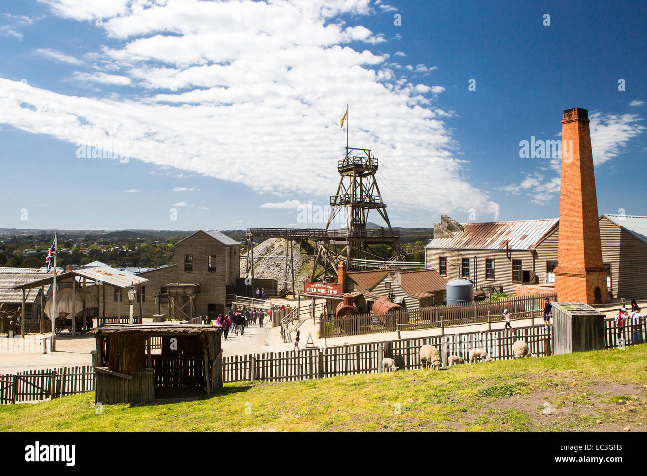 SOVEREIGN HILL, AUSTRALIA - OCTOBER 5: Sovereign Hill is an open air ...