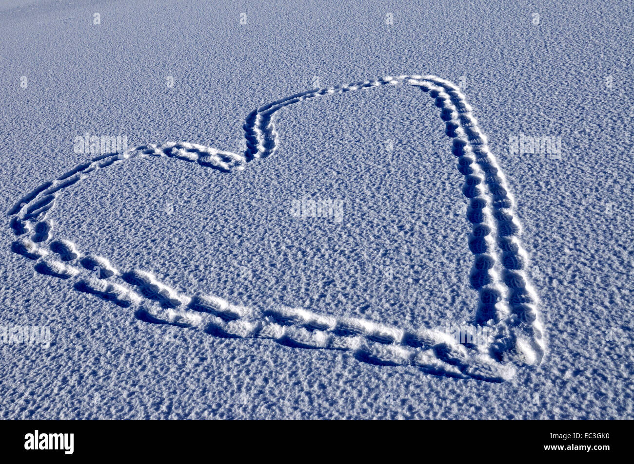 Heart in the Snow Stock Photo - Alamy