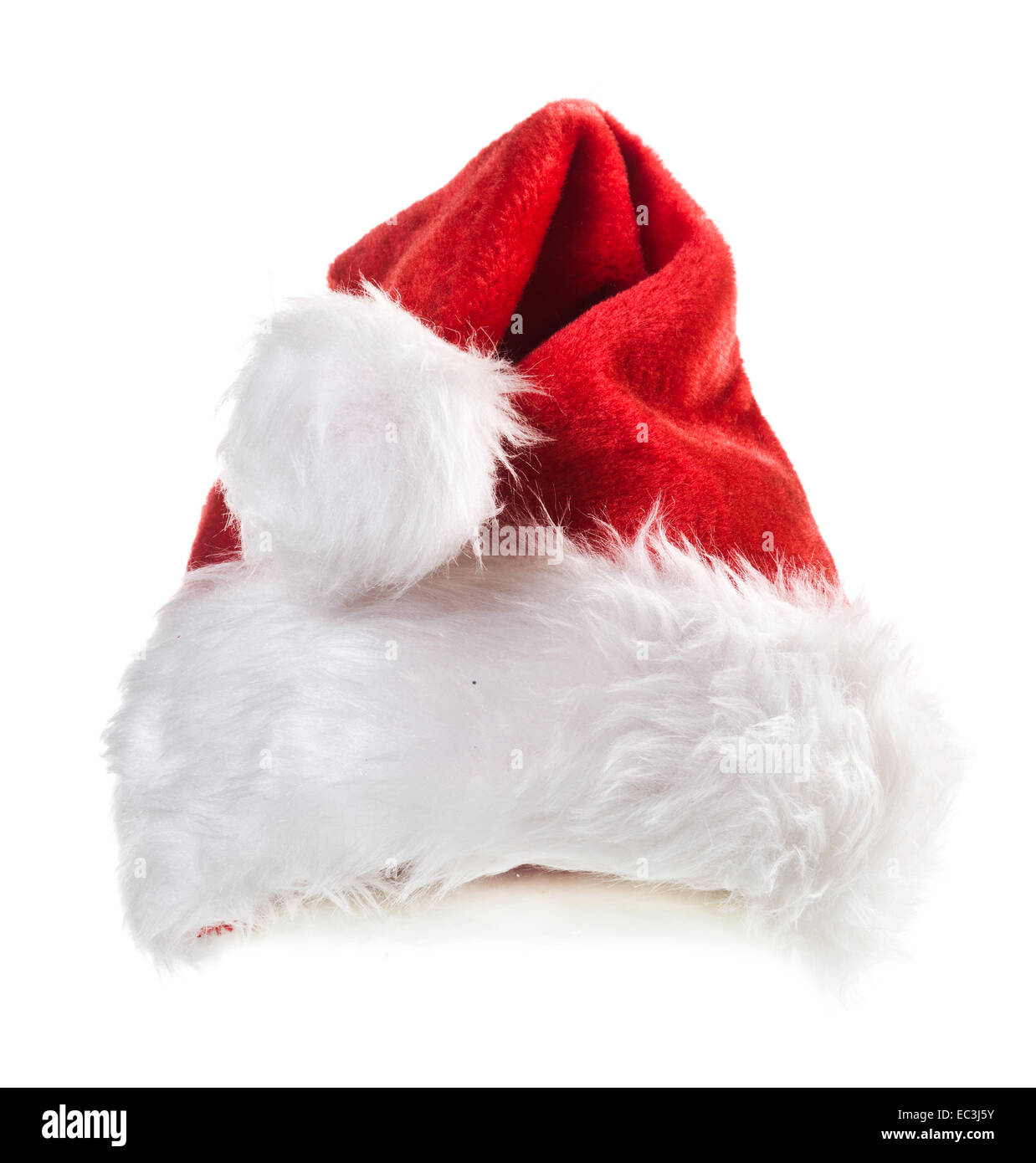 Santa Claus red hat isolated on white background Stock Photo - Alamy
