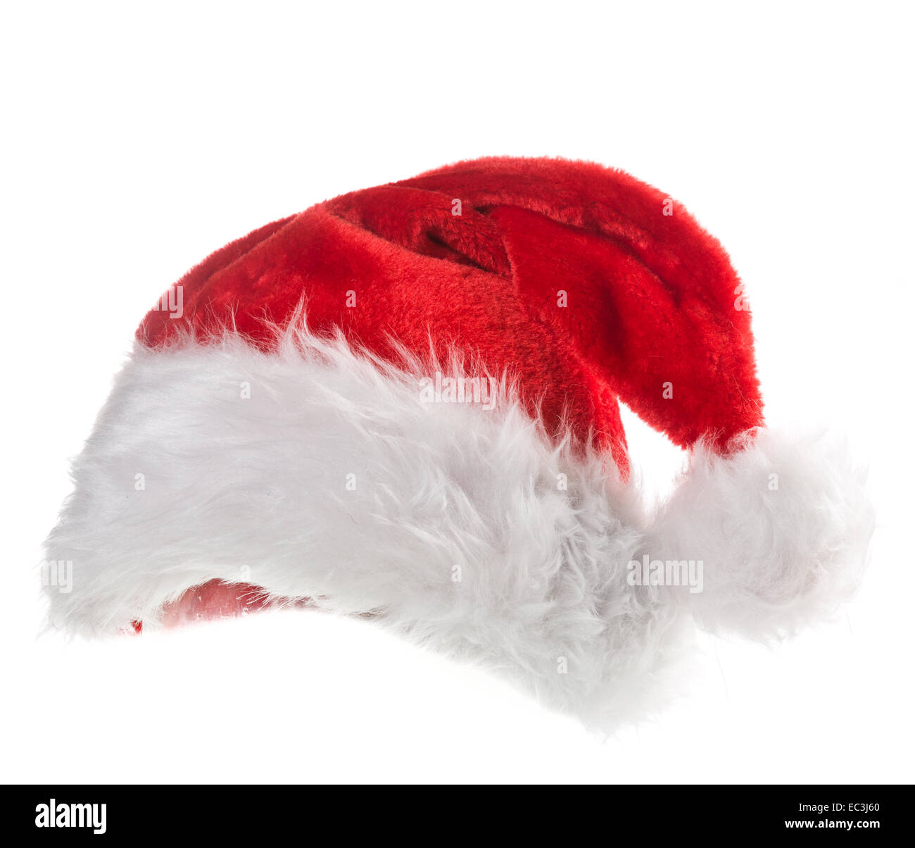 Santa Claus red hat isolated on white background Stock Photo - Alamy