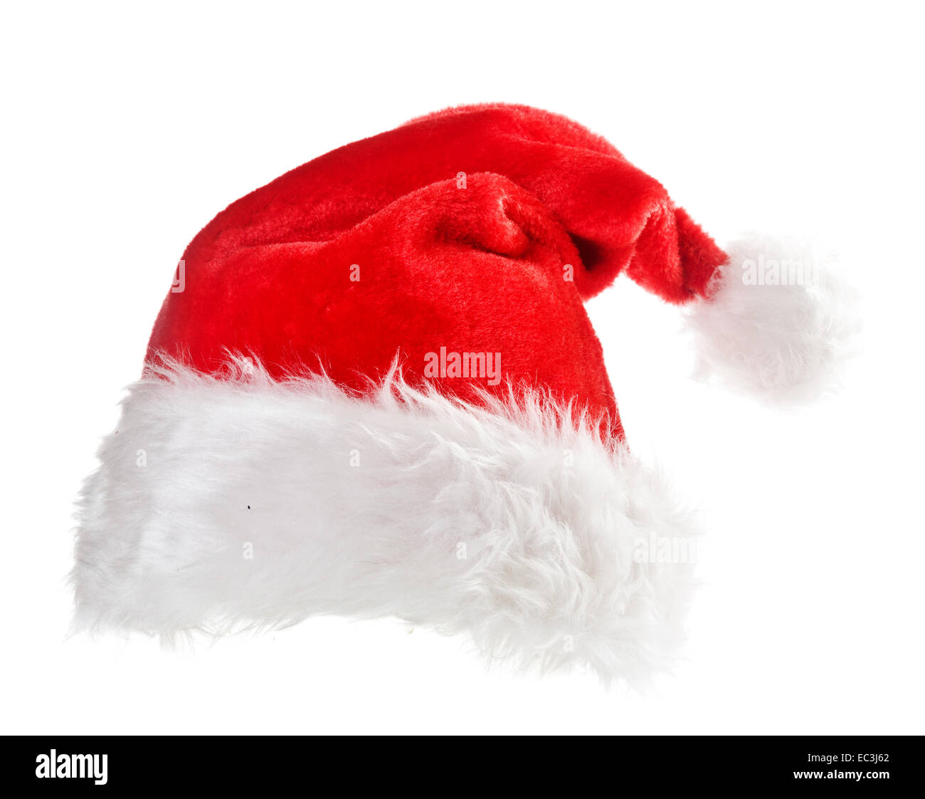 Santa Claus red hat isolated on white background Stock Photo - Alamy