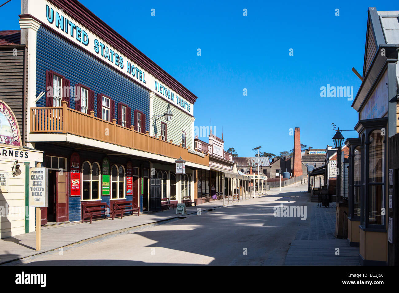 SOVEREIGN HILL, AUSTRALIA - OCTOBER 5: Sovereign Hill is an open air ...