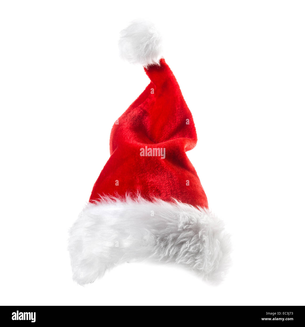 Santa Claus red hat isolated on white background Stock Photo - Alamy