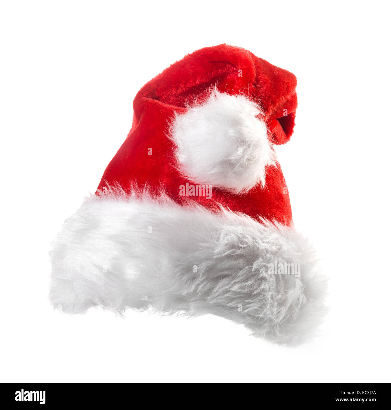 Santa Claus red hat isolated on white background Stock Photo - Alamy