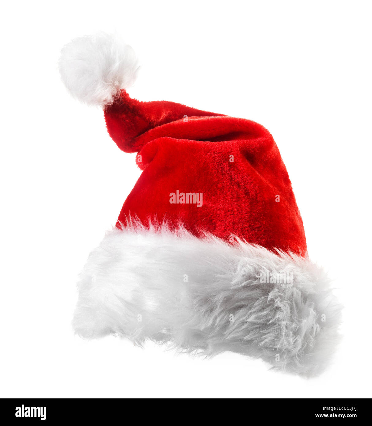 Santa Claus red hat isolated on white background Stock Photo - Alamy