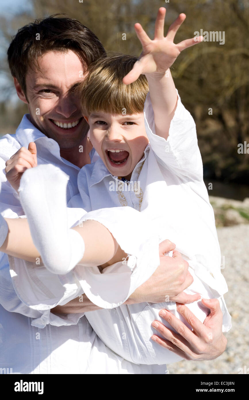 Father and Son Stock Photo - Alamy