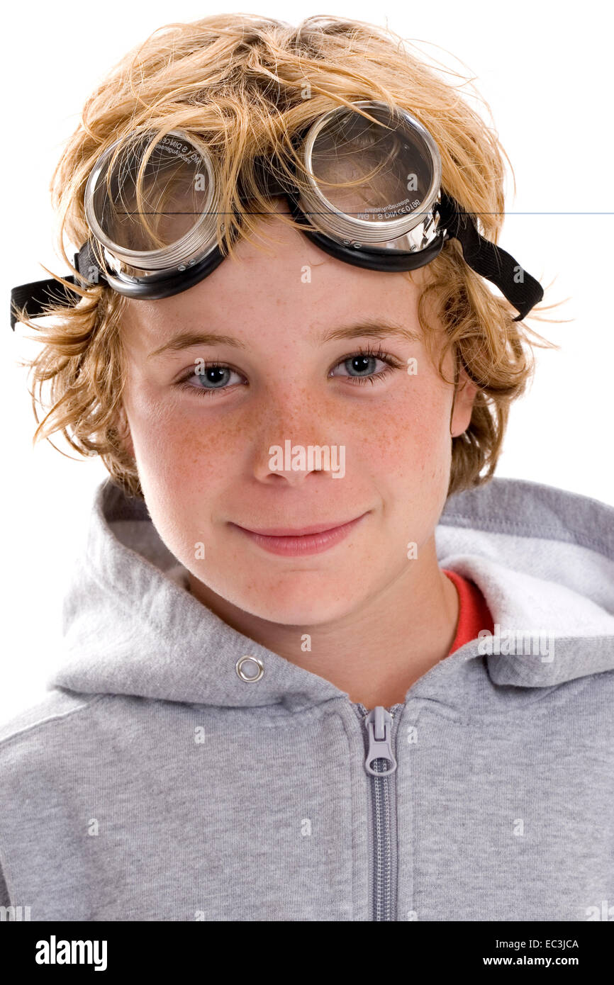 Portrait, Boy with Glasses Stock Photo - Alamy