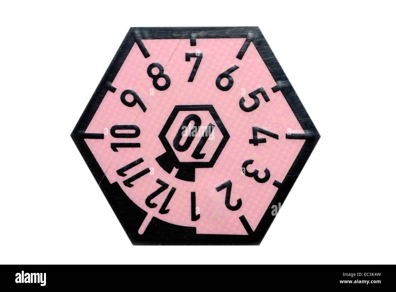 Vehicle inspection sticker Cut Out Stock Images & Pictures - Alamy