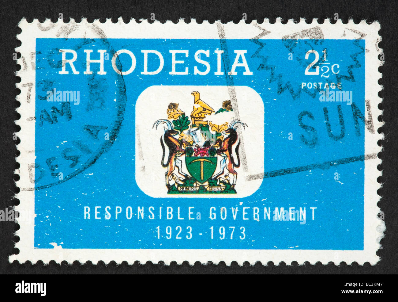 Rhodesian postage stamp Stock Photo - Alamy