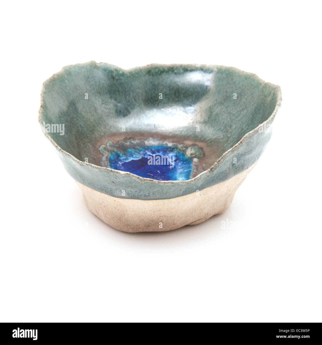 Handmade ceramic pinch pot isolated on a white studio background Stock ...