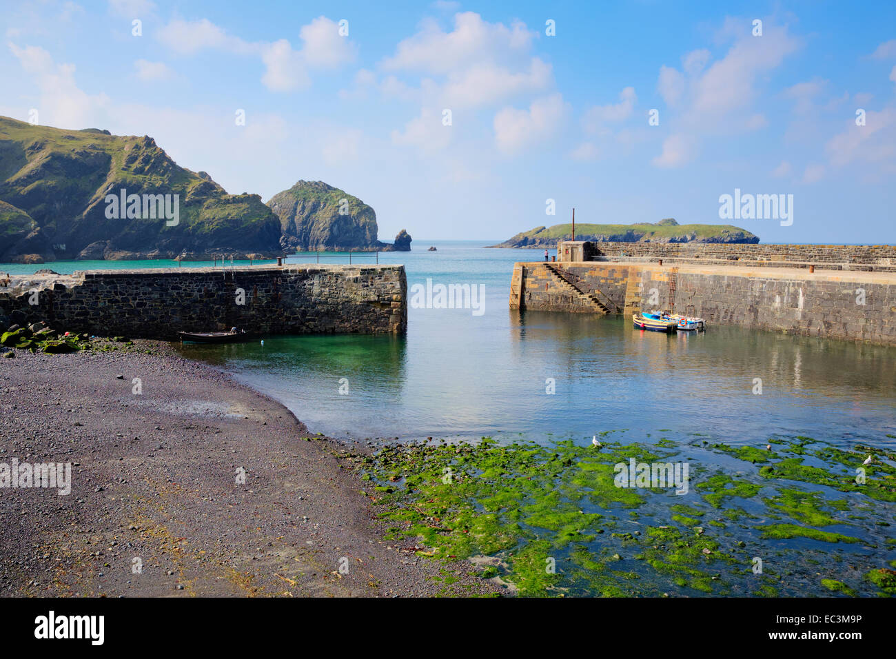The Lizard harbour Mullion Cove Cornwall UK the Lizard peninsula Mounts ...