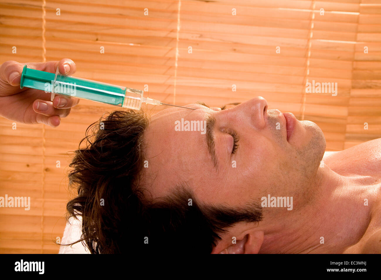 Man getting a Botox Injection Stock Photo - Alamy