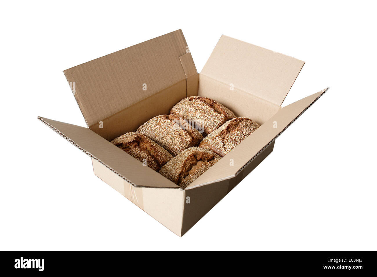 Bread in a Cardboard Carton Stock Photo - Alamy