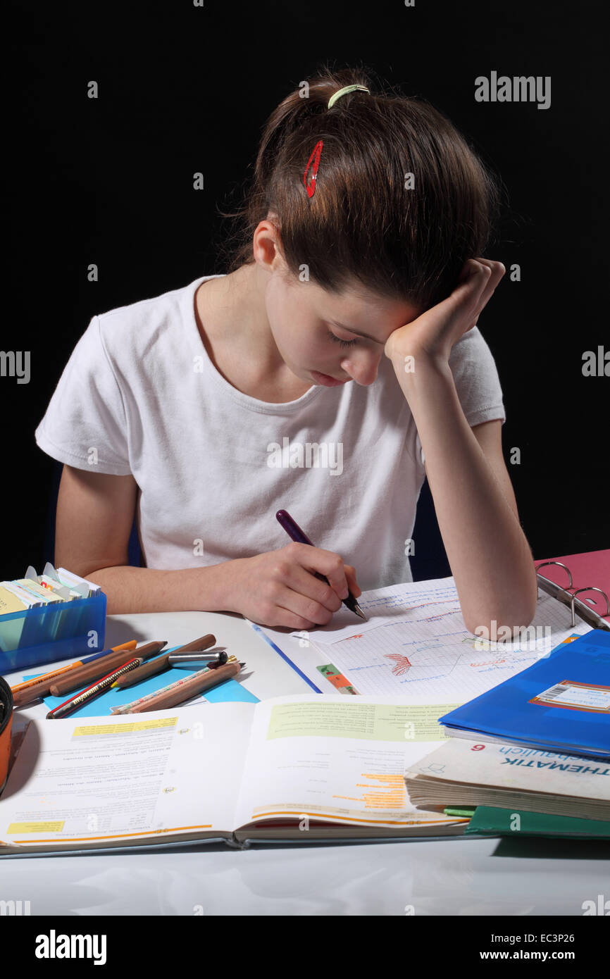 Student does homework Stock Photo - Alamy