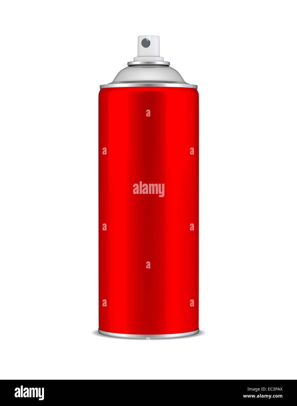 Red aluminum spray can template, 3d render Stock Photo - Alamy