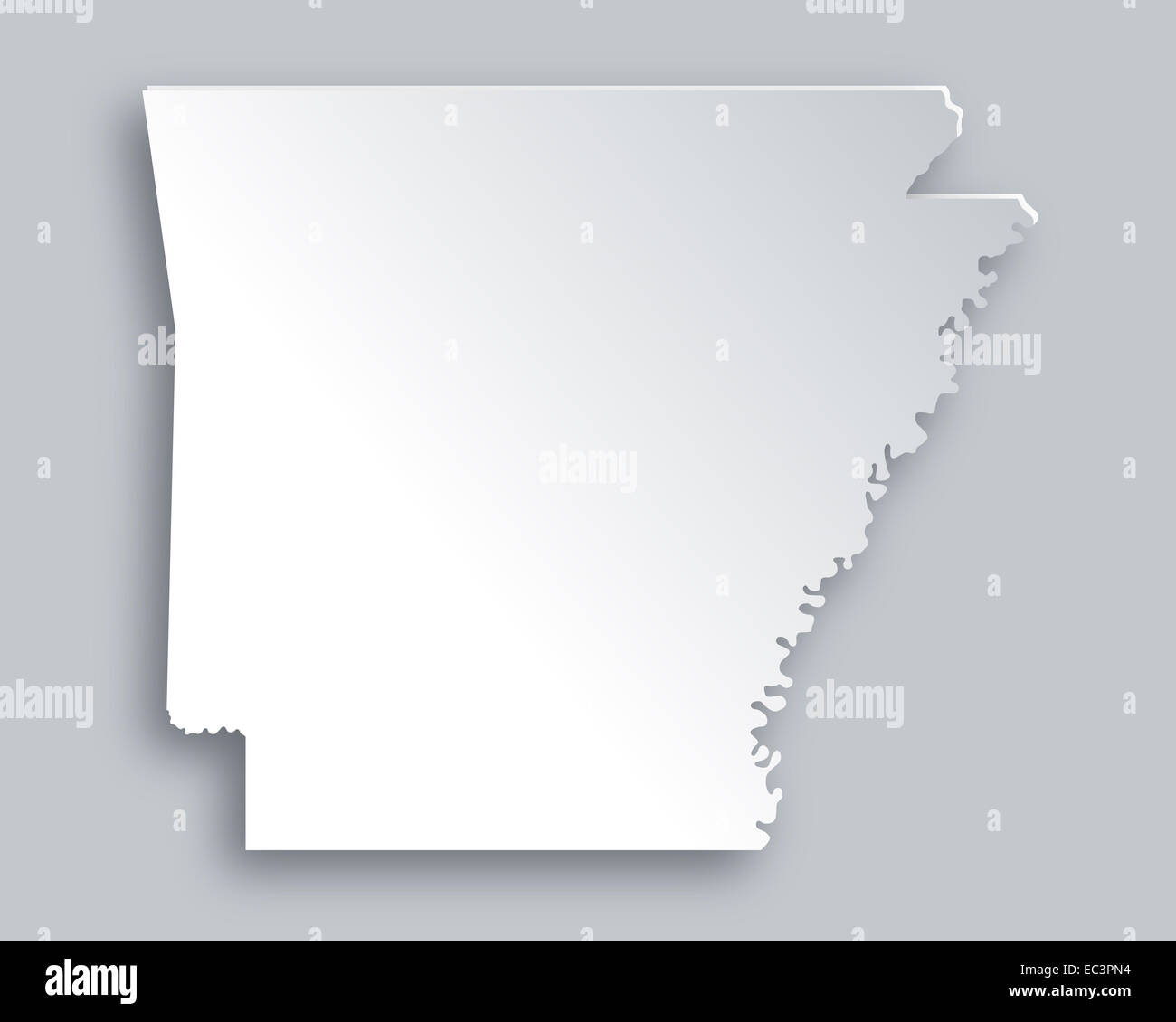 Arkansas state 3d map usa hi-res stock photography and images - Alamy