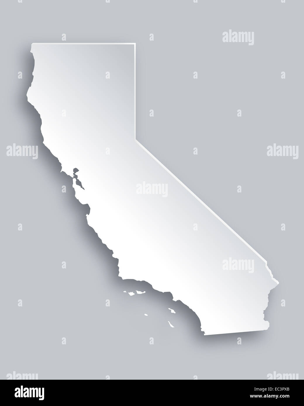 Map paper california hi-res stock photography and images - Alamy