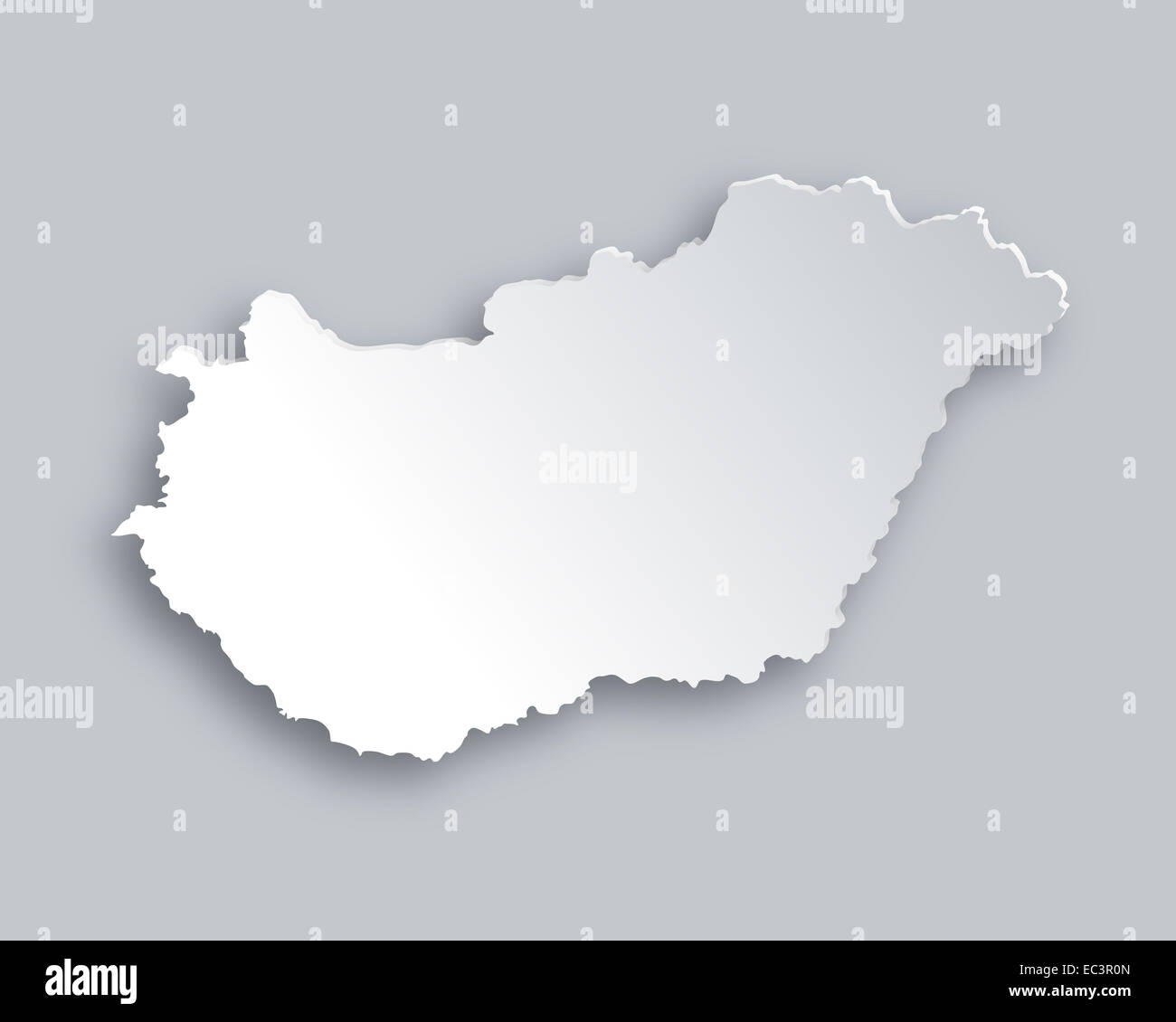 Map of Hungary Stock Photo - Alamy