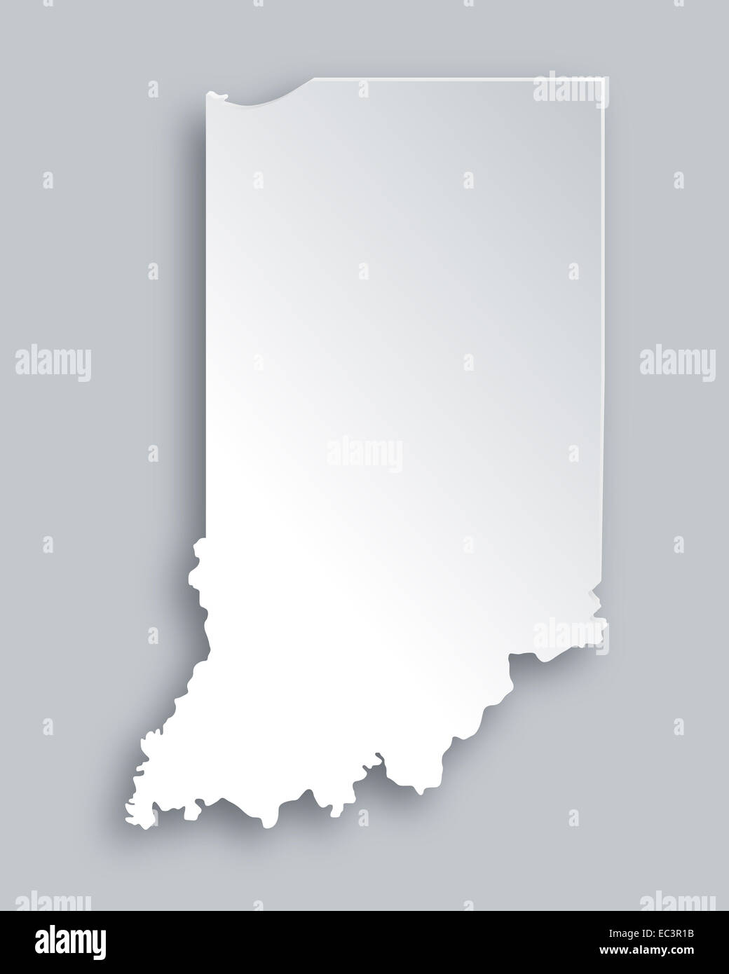 Map of Indiana Stock Photo - Alamy