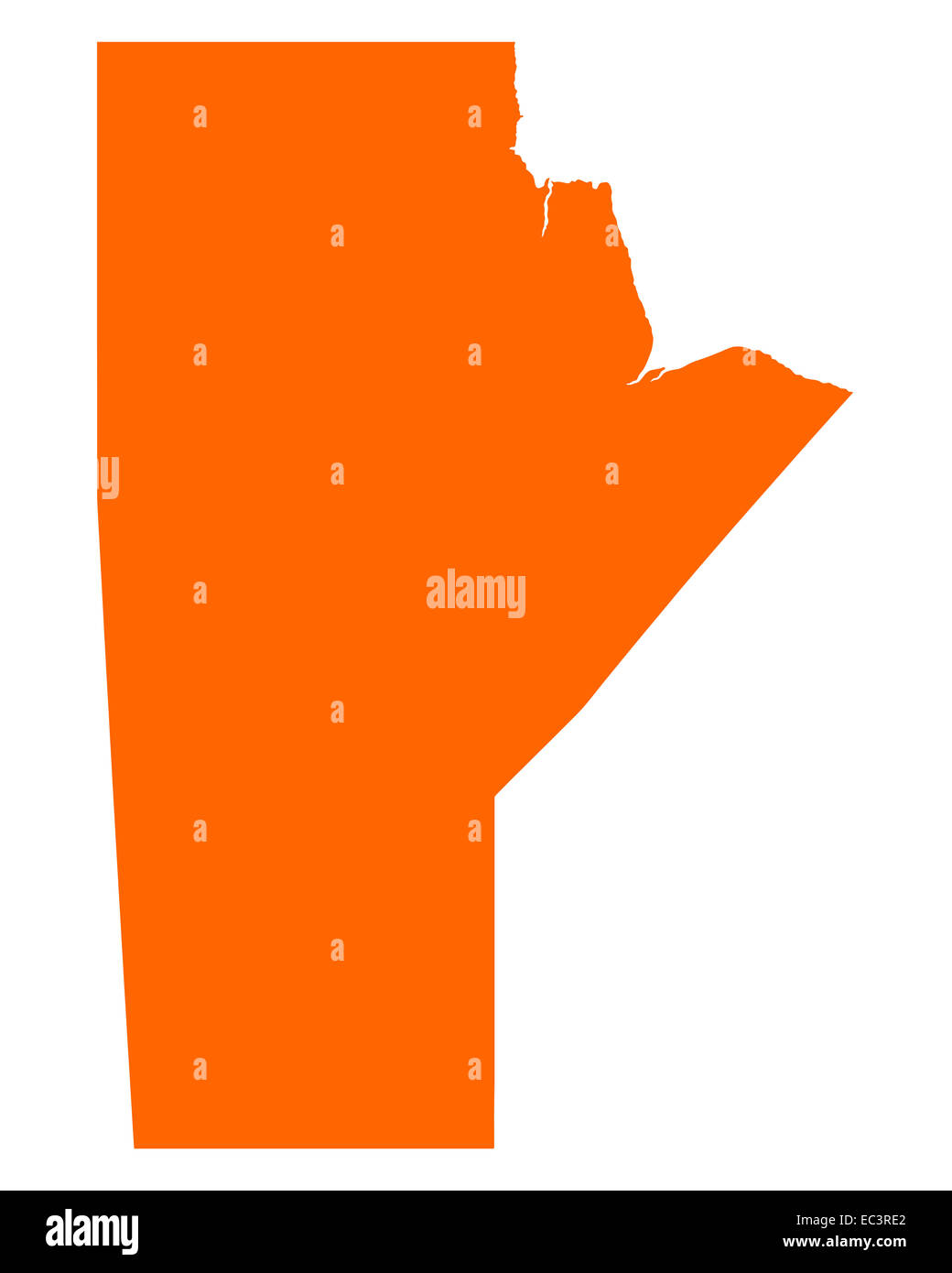 Map of Manitoba Stock Photo - Alamy