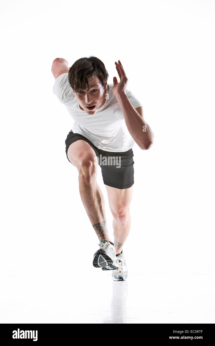 sprinter short moment after start Stock Photo - Alamy