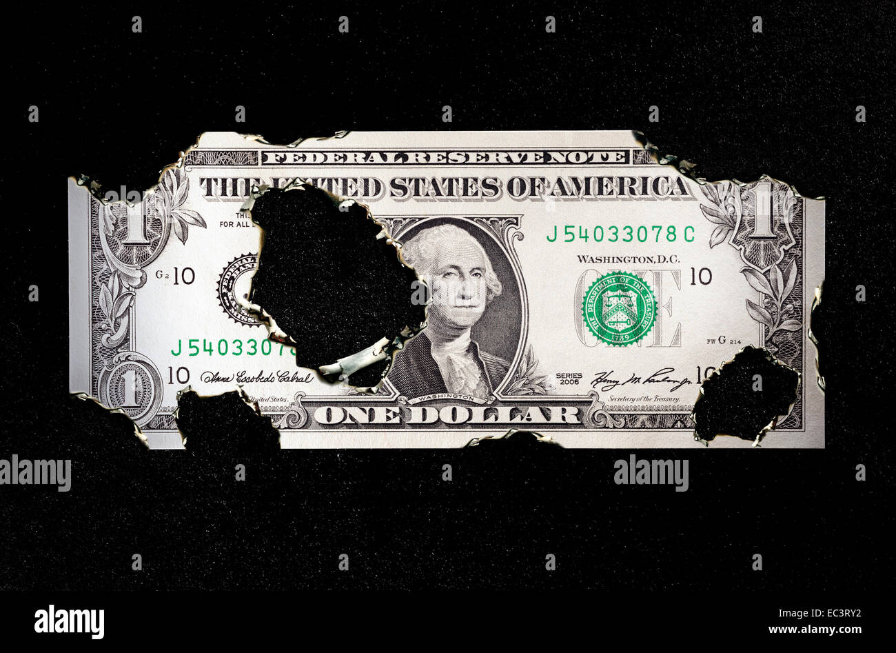 Burnt money notes hi-res stock photography and images - Alamy