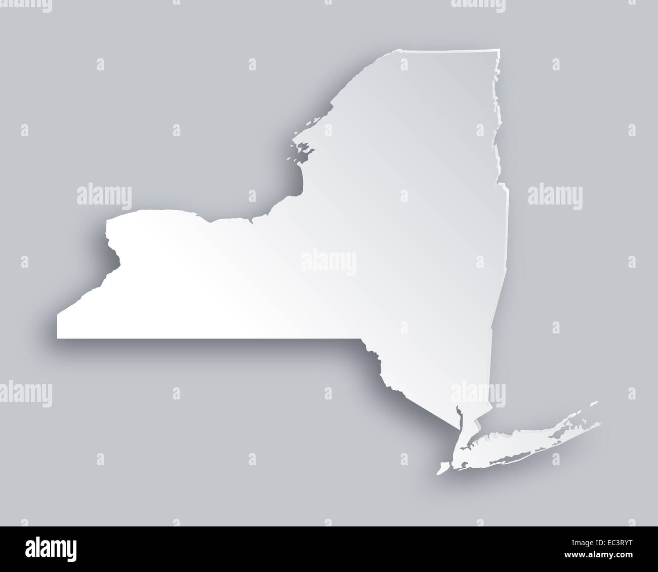 Map of New York Stock Photo - Alamy